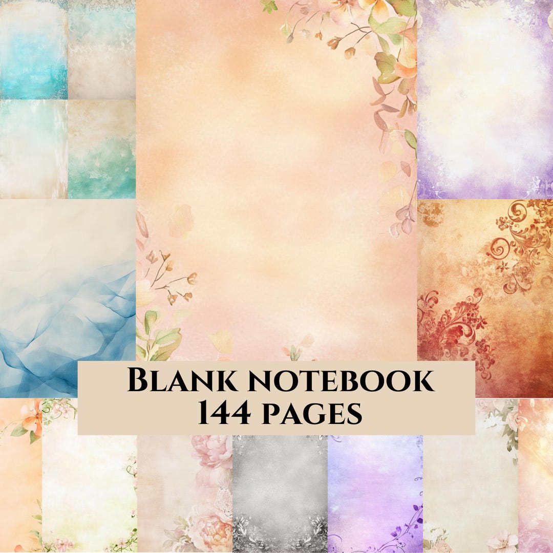 Vintage Blank Journal Pages, Scrapbook Paper (digital Download) - Etsy