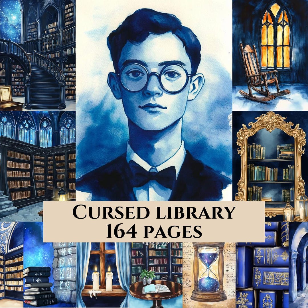 Library Junk Journal Printable, Old Library Books, Dark Academia ...
