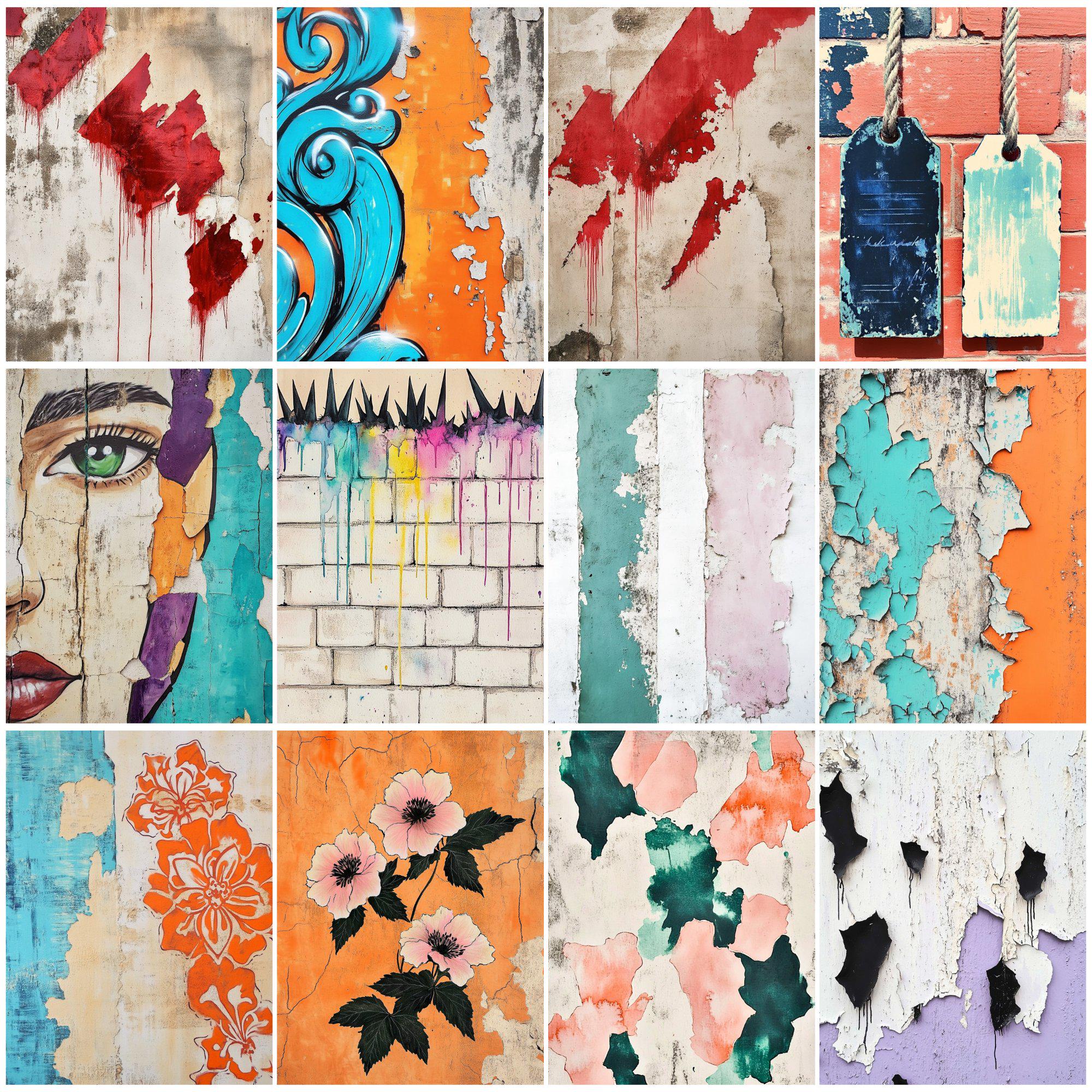 Graffiti Junk Journal, Grunge Junk Journal Digital Kit, Abstract Art ...