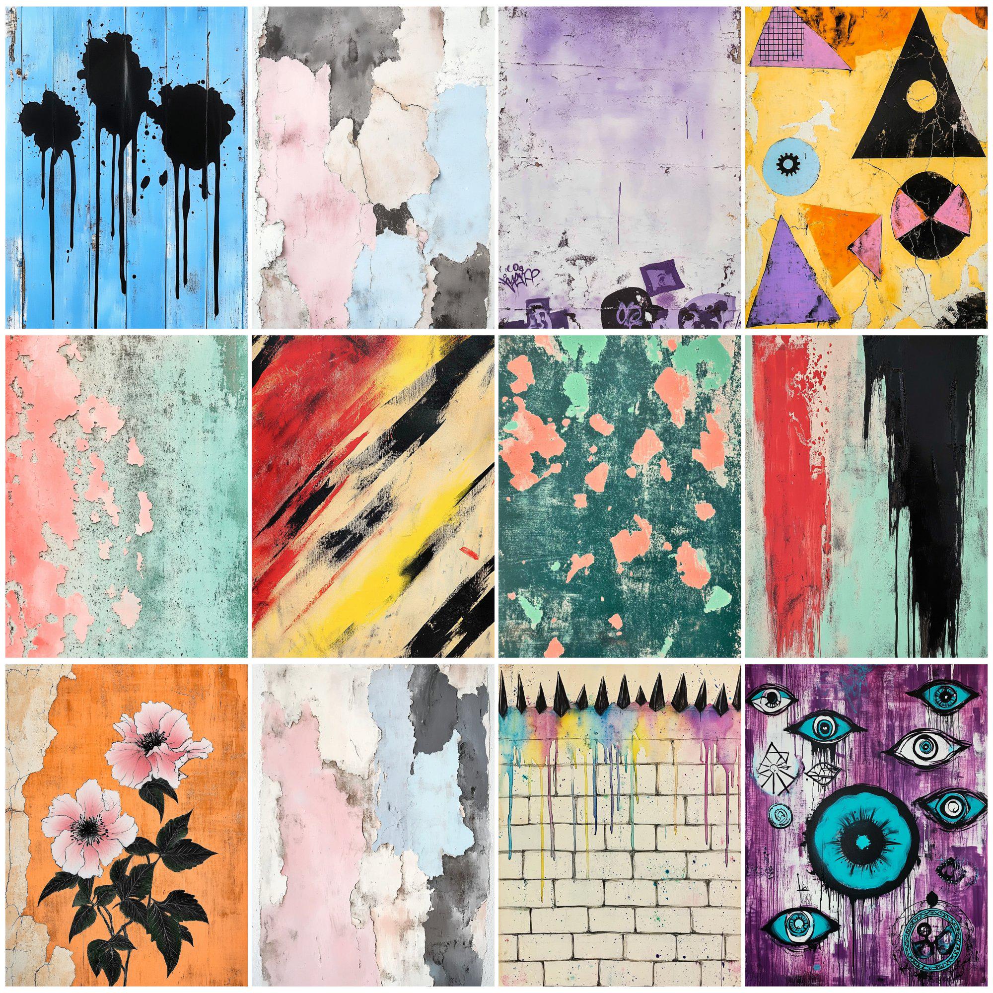 Graffiti Junk Journal, Grunge Junk Journal Digital Kit, Abstract Art ...