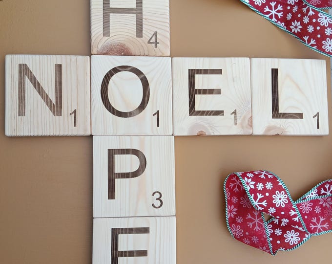 Giant Scrabble Tile Letters, Jumbo Wooden Kids Tile Wall Art, Large ...