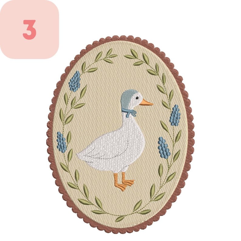 Vintage Ribbon Goose Bundle, Strawberry Blueberry Goose Crest Set, Cute ...
