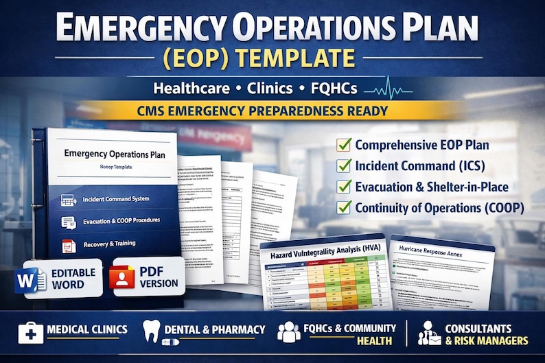 Emergency Opperations Plan Template - Etsy