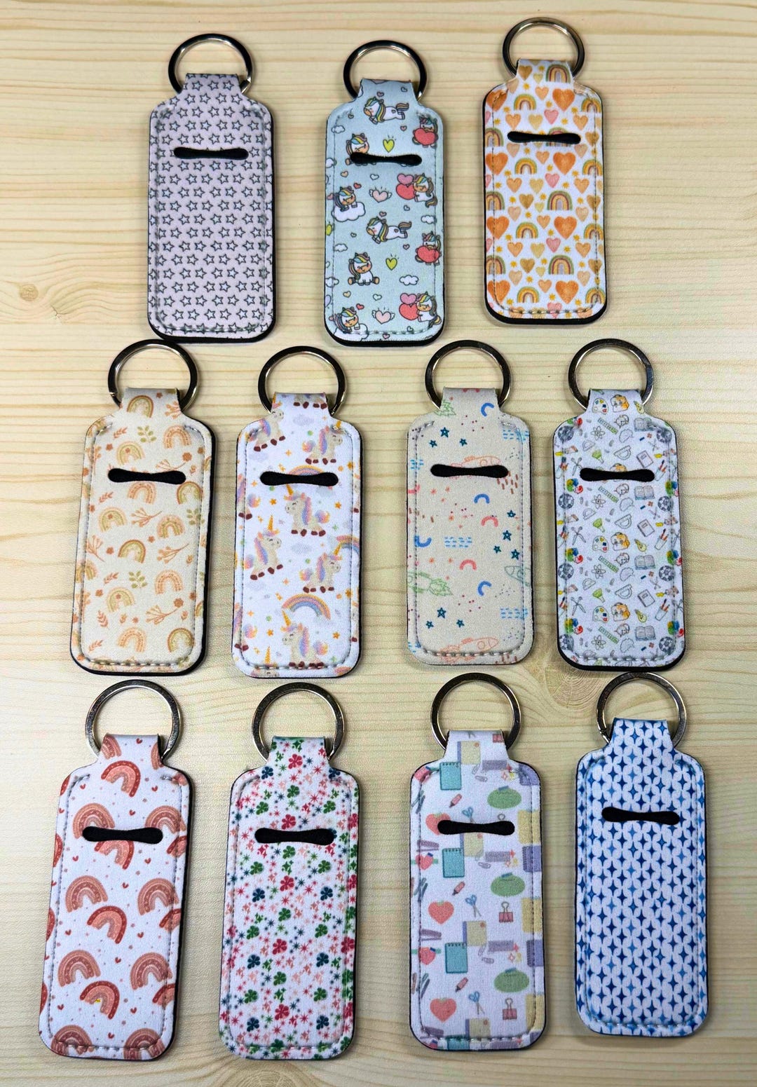 Fun Chapstick Holder Keychain, Lip Balm Holder Keyring, Lanyards ...