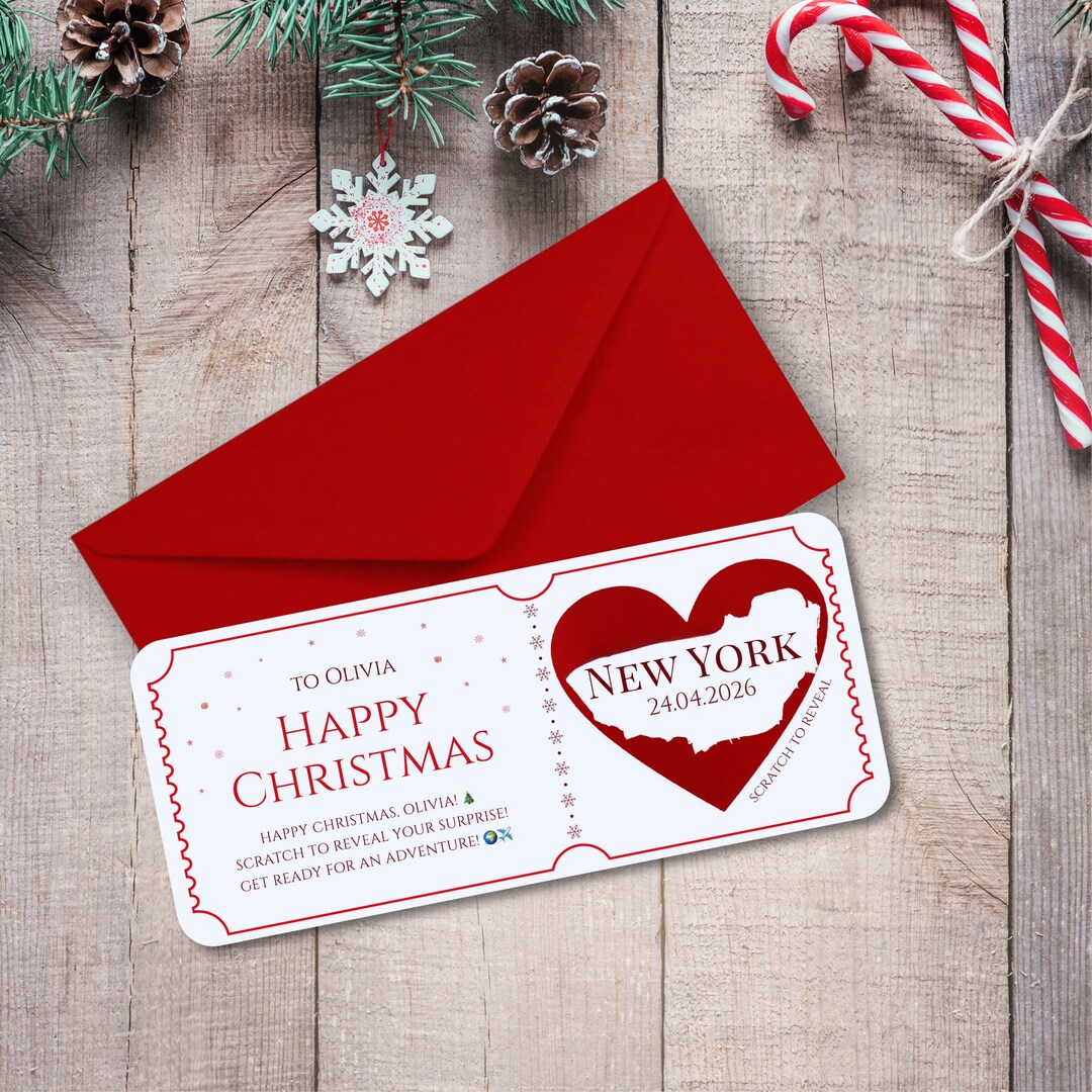 Holiday Scratch off Gift Card | Personalised Christmas Scratch to ...