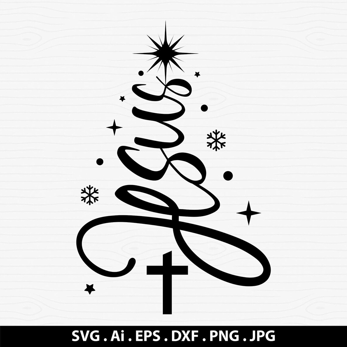 Jesus Christmas Tree SVG Bundle | Christian Xmas Tree Cut Files ...