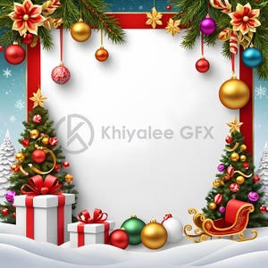 146+ Christmas Frames Bundle | Festive Holiday Photo Borders (digital ...