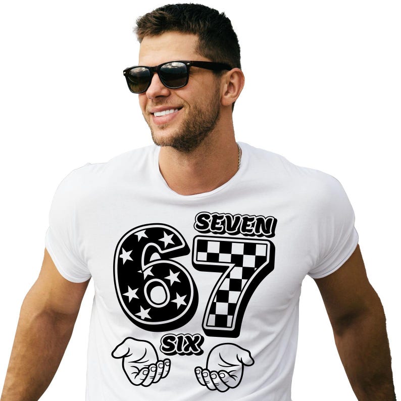 Six Seven Meme SVG Bundle | 6 7 Funny Gen Alpha PNG Clipart (digital ...