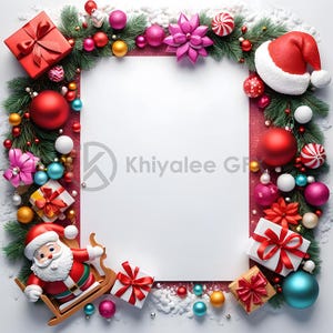 146+ Christmas Frames Bundle | Festive Holiday Photo Borders (digital ...