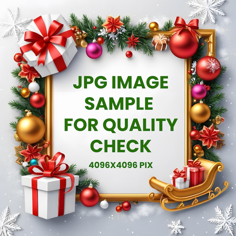 146+ Christmas Frames Bundle | Festive Holiday Photo Borders (digital ...