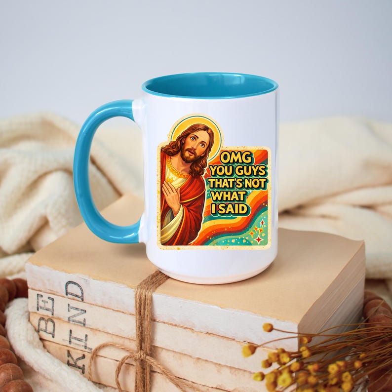 Funny Jesus Meme Coffee Mug - Religious Humor Gift - Etsy