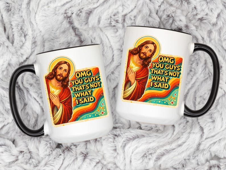 Funny Jesus Meme Coffee Mug - Religious Humor Gift - Etsy