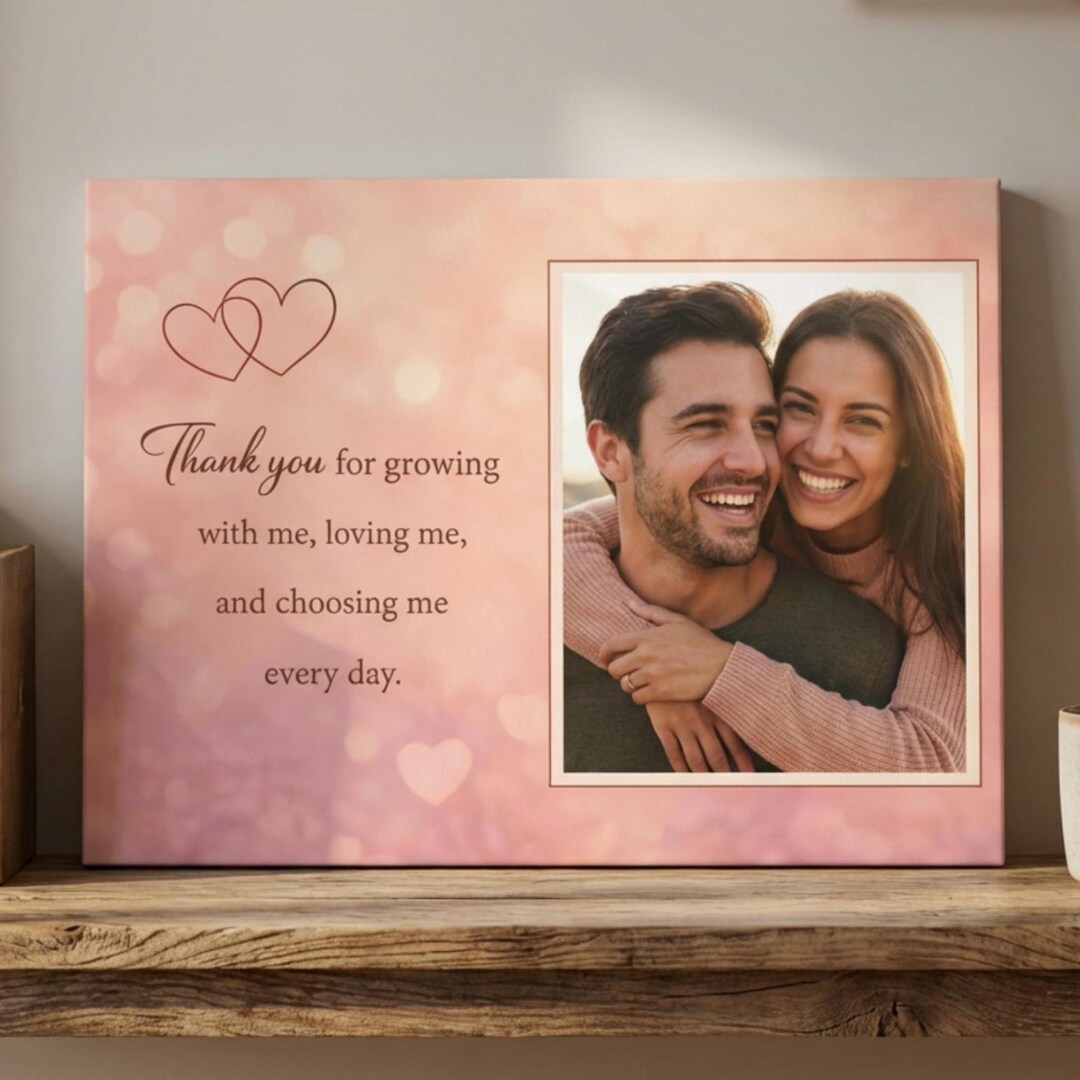 Thank You for Growing With Me Canvas, Personalized Photo Gift, Add Your ...
