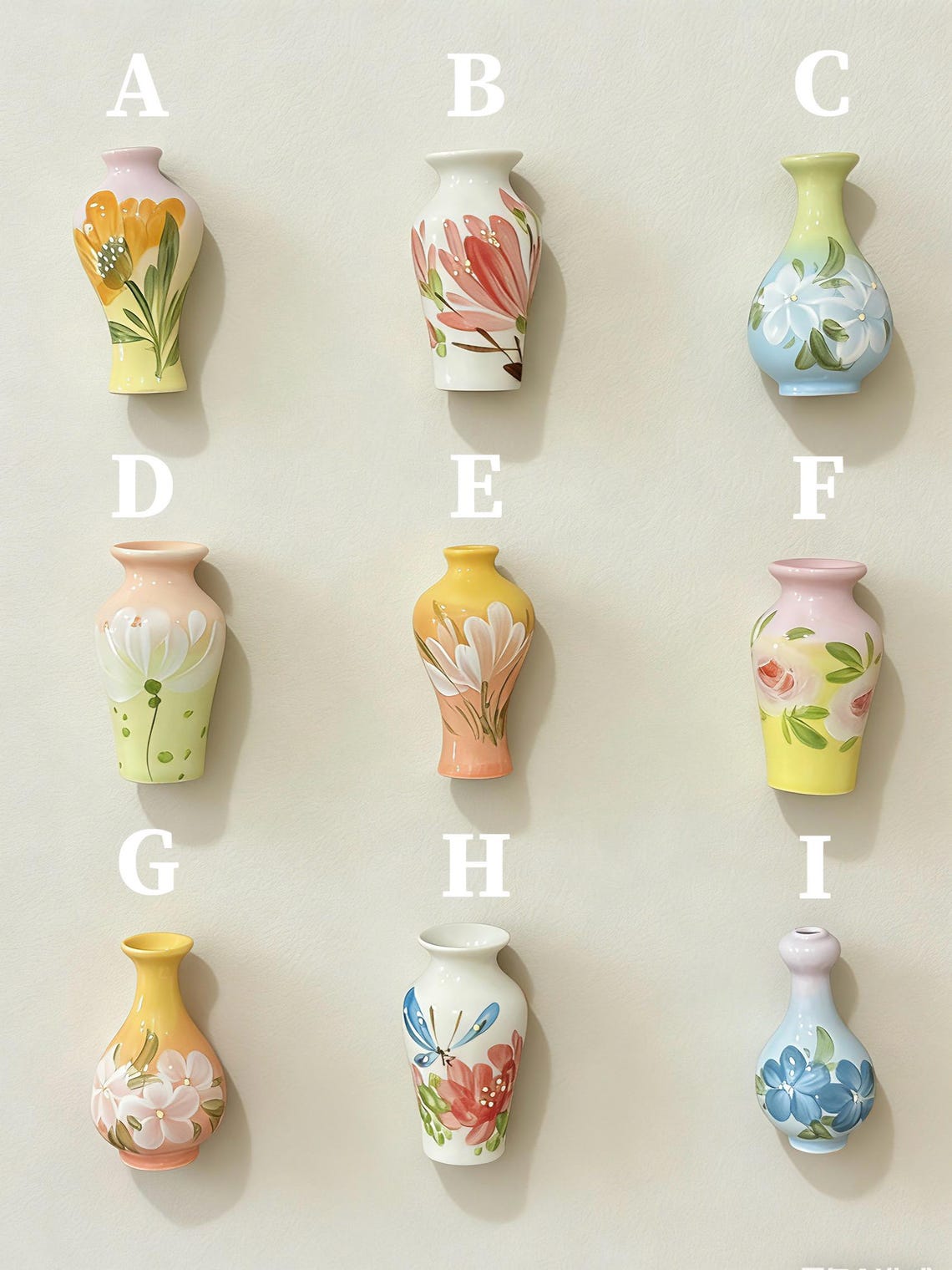 Mini Ceramic Vase Magnet | Handmade Fridge Flower Holder | Unique ...