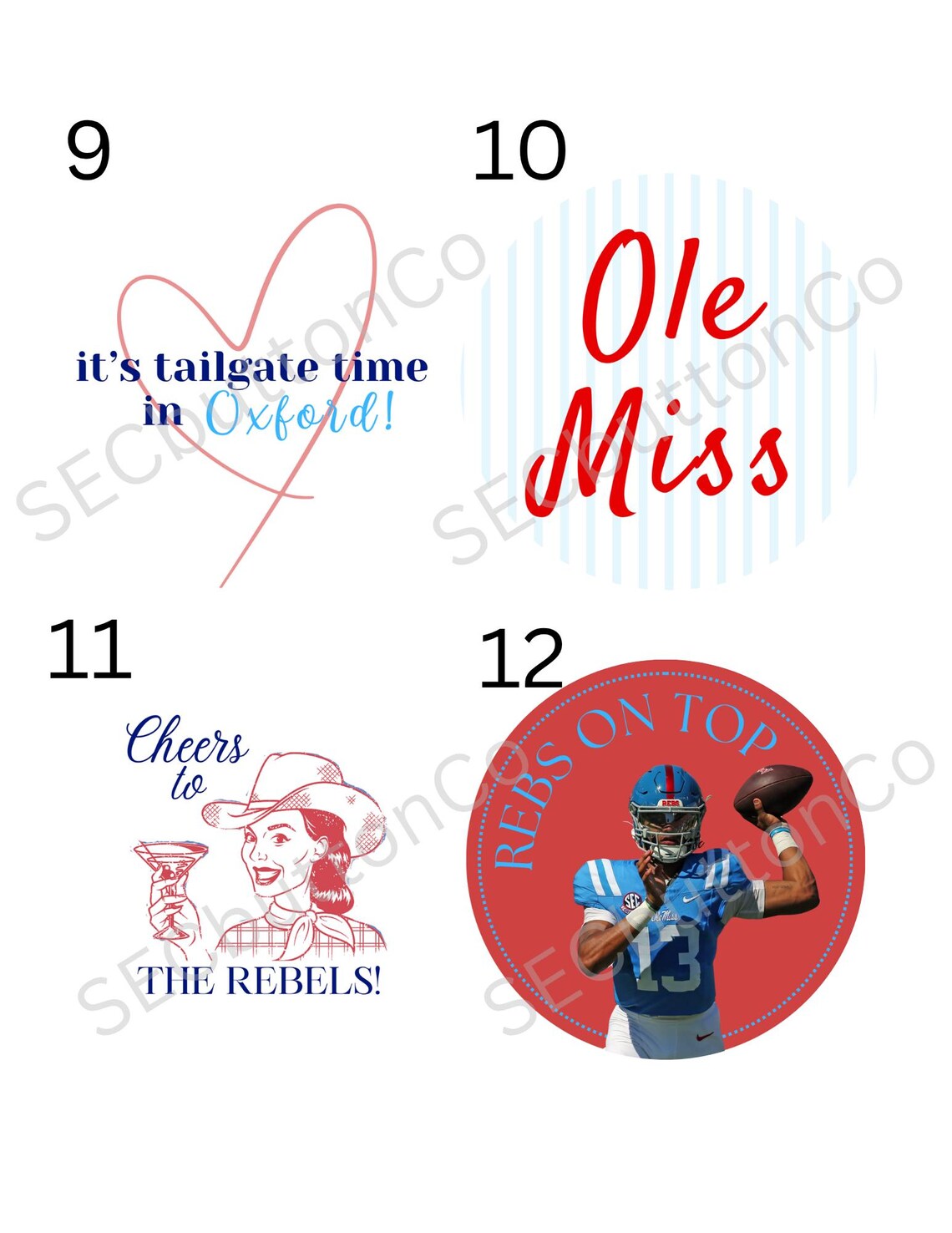 Ole Miss Gameday Buttons - Etsy