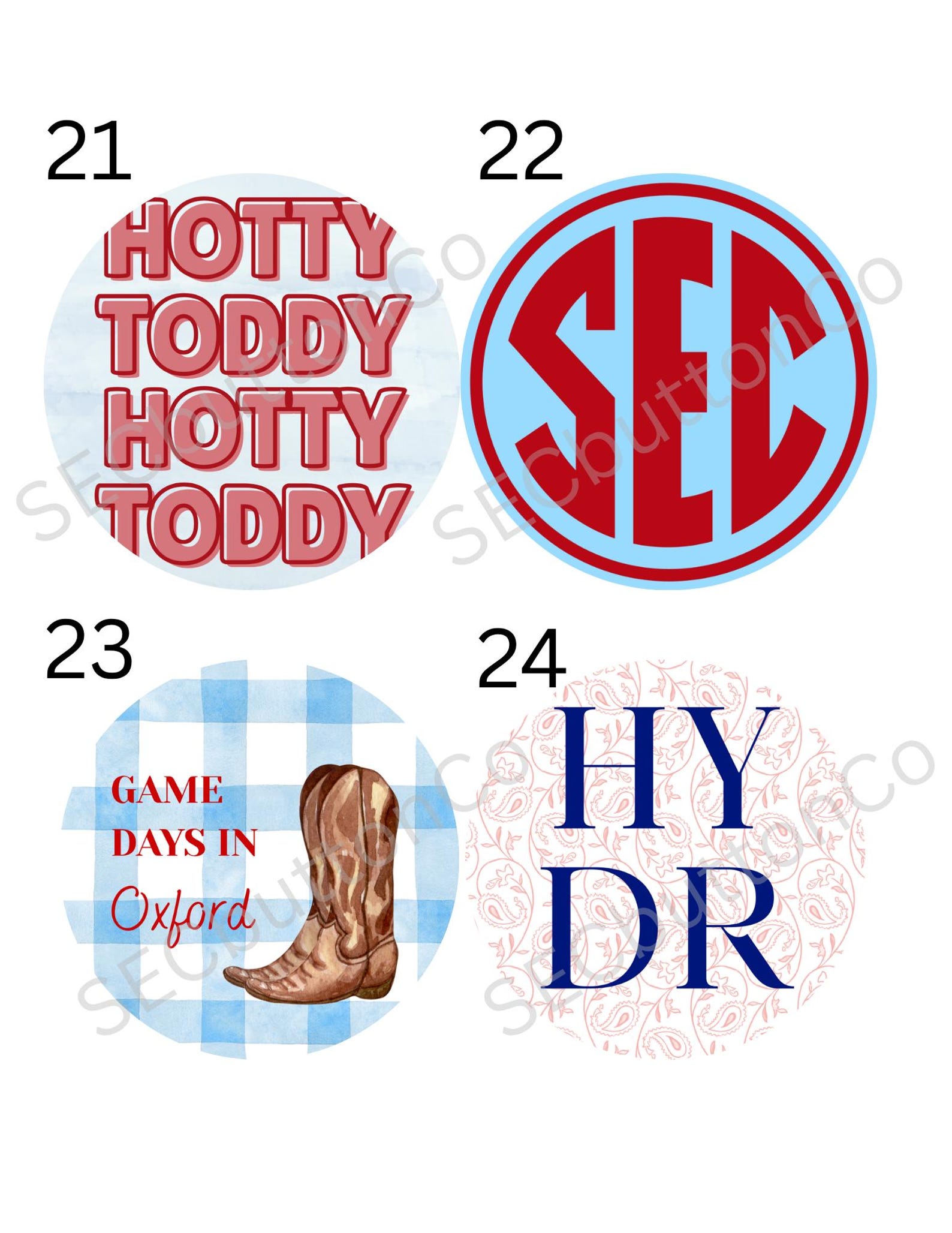 Ole Miss Gameday Buttons - Etsy