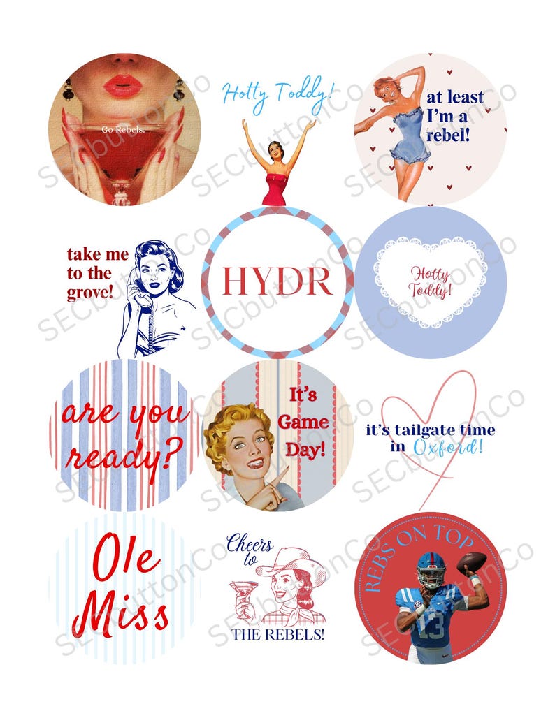 Ole Miss Gameday Buttons - Etsy