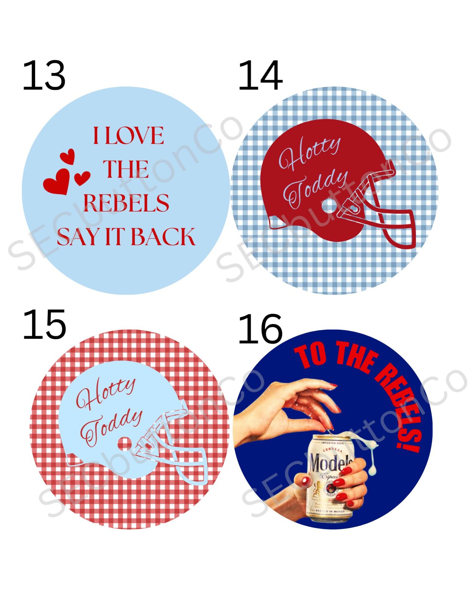 Ole Miss Gameday Buttons - Etsy