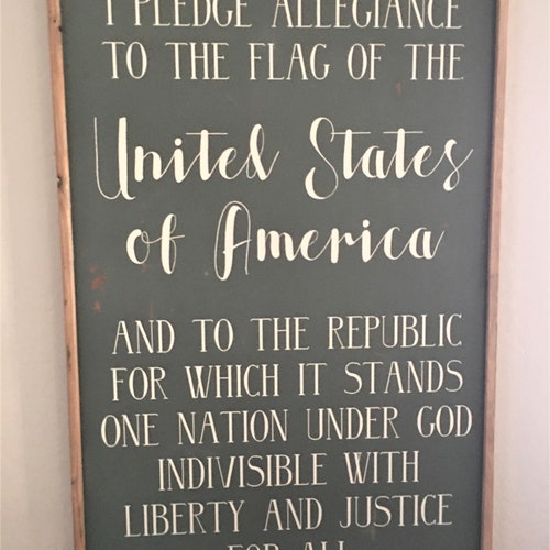 Pledge of Allegiance Print 4th of July Memorial Day - Etsy