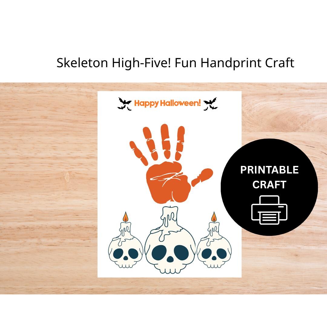 Candle Handprint Craft: Kids Halloween Craft (printable PDF) - Etsy