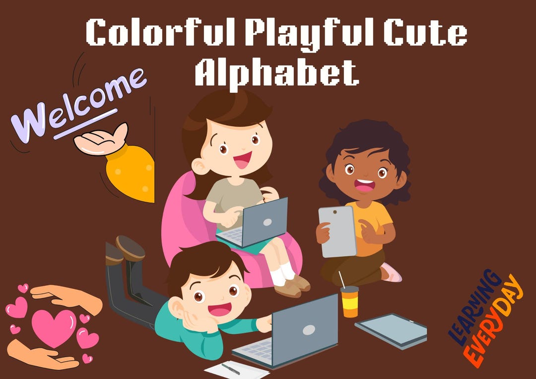 Colorful Playful Alphabet Ebook for Early Learning - Etsy