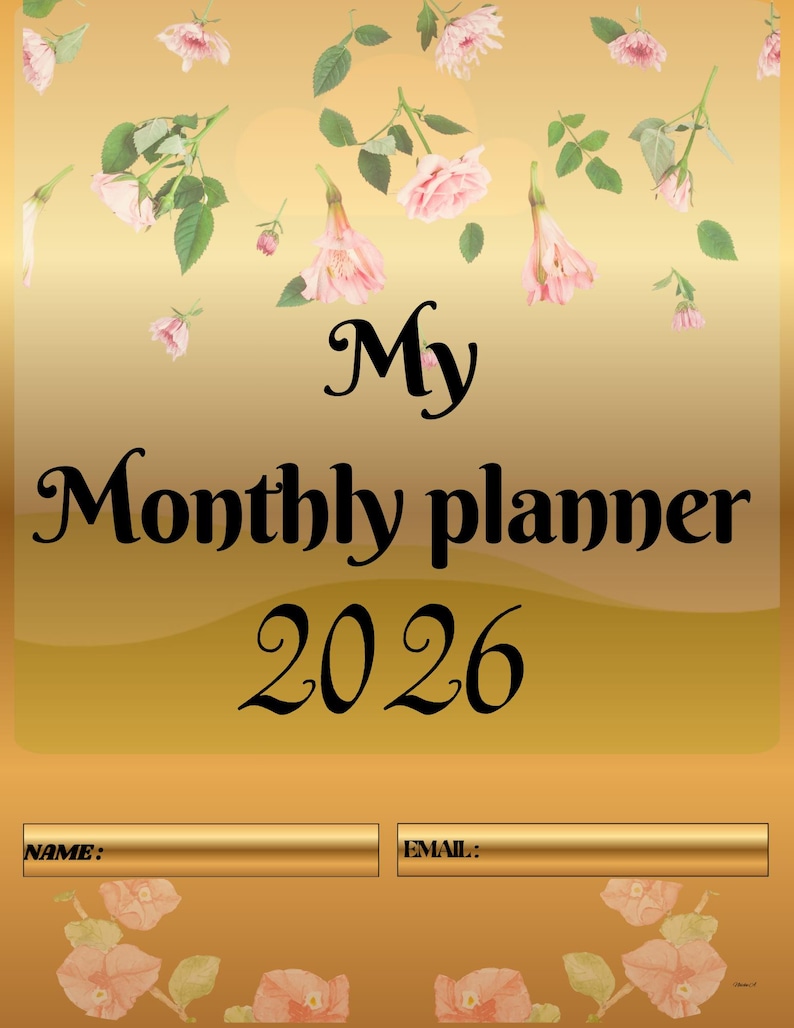 2026 Monthly Planner: Floral Design, To-do List, Notes - Etsy