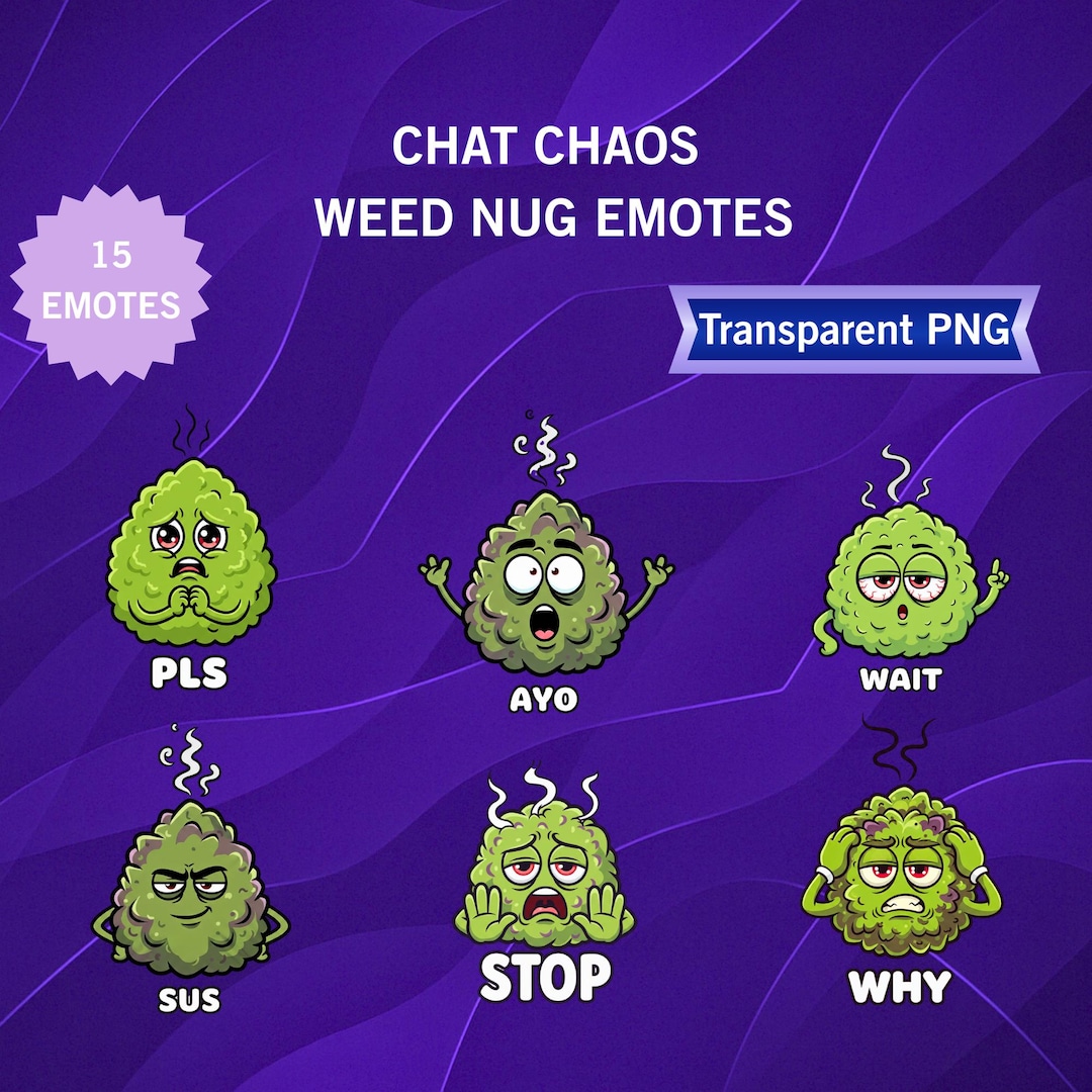 15 Funny Nug Emotes • Twitch & Discord Chat Pack • Chaos Reaction Memes ...