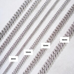 Iced Prong Cuban Chain Necklace: CZ Diamond, White/yellow Gold - Etsy