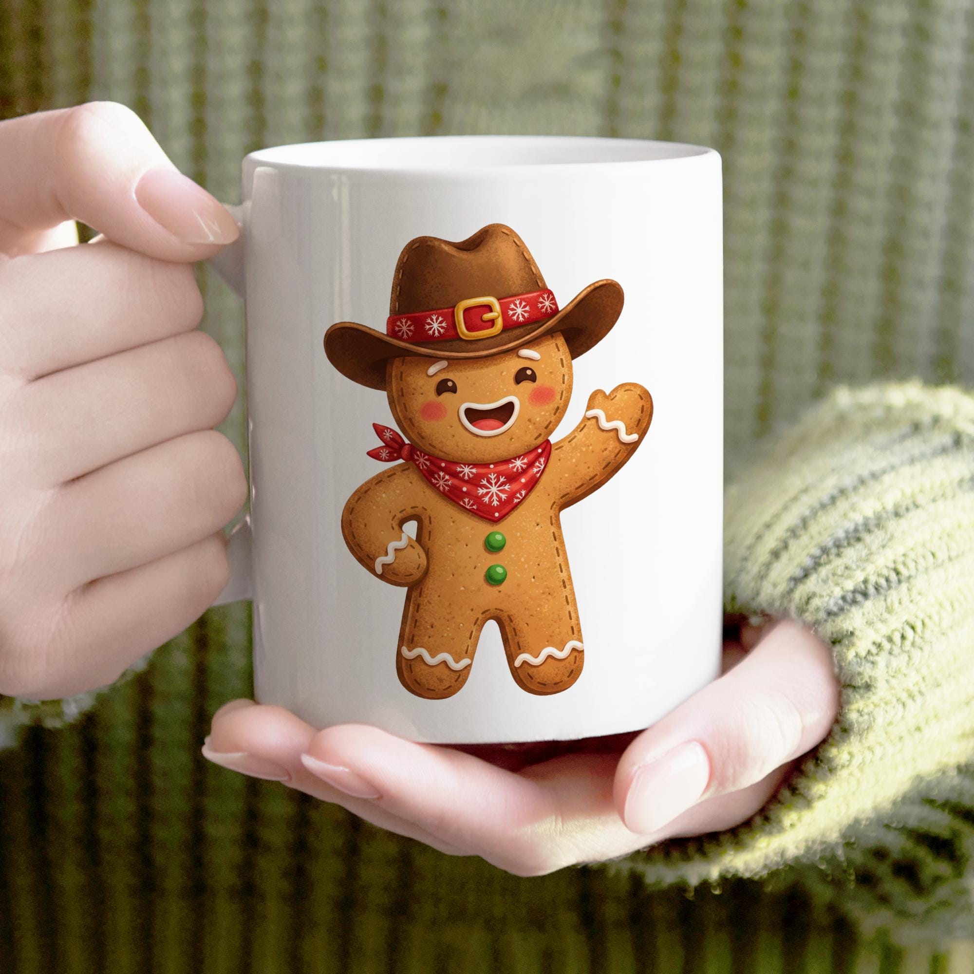 Gingerbread Man Cowboy PNG, Western Christmas Clipart, Howdy Country ...