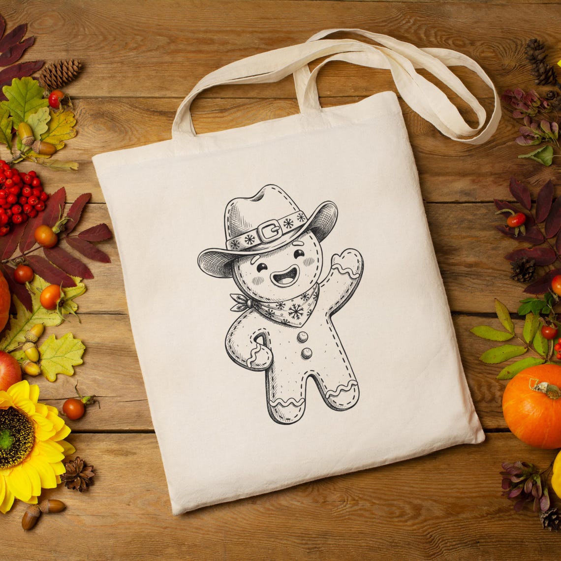 Gingerbread Man Cowboy PNG, Western Christmas Clipart, Howdy Country ...