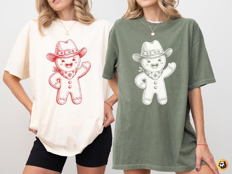 Gingerbread Man Cowboy PNG, Western Christmas Clipart, Howdy Country ...