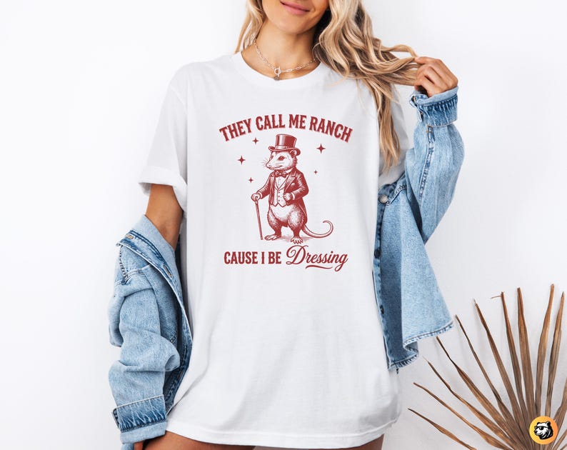 Funny Possum SVG, They Call Me Ranch PNG, Dapper Opossum Vintage Meme ...