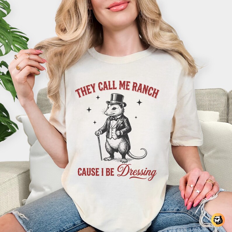 Funny Possum SVG, They Call Me Ranch PNG, Dapper Opossum Vintage Meme ...