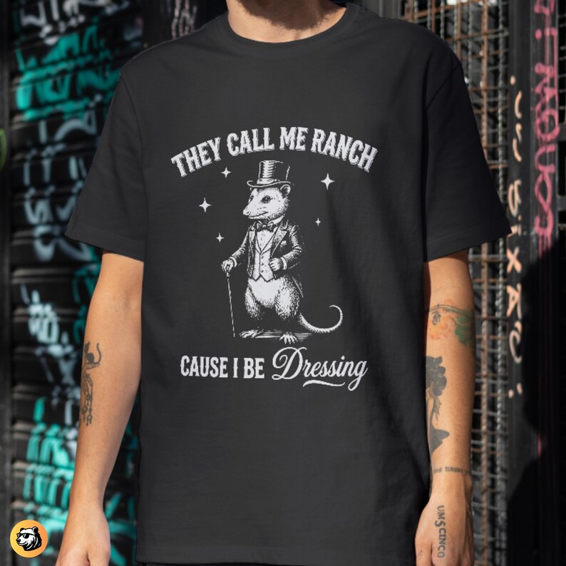 Funny Possum SVG, They Call Me Ranch PNG, Dapper Opossum Vintage Meme ...