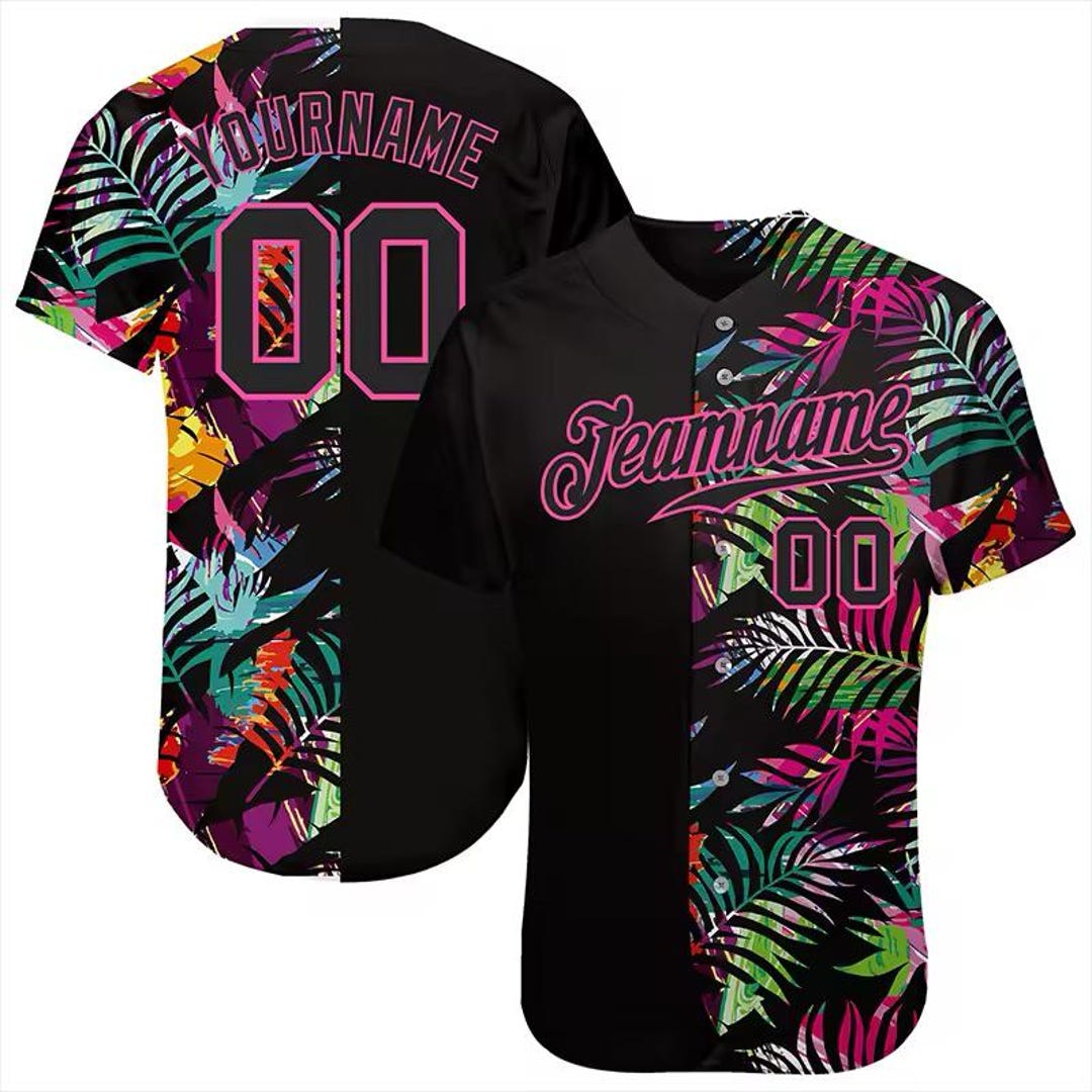 Custom Tropical Baseball Jersey, Personalized Hawaiian Shirt - Etsy