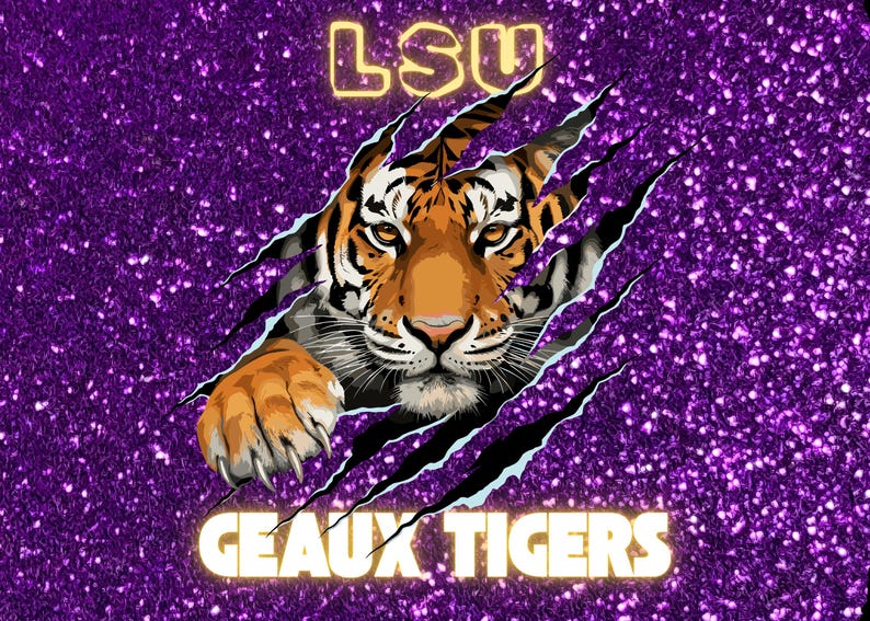 Fun Glitter Design for the LSU Fan in Your Life! Use This Digital ...