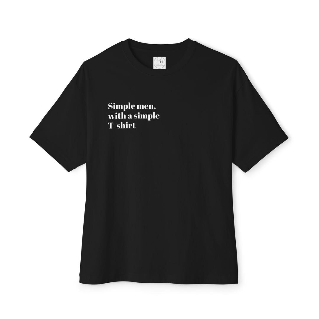 Funny Minimalist Graphic Tee: Simple Men Design, Oversized Comfort Fit ...
