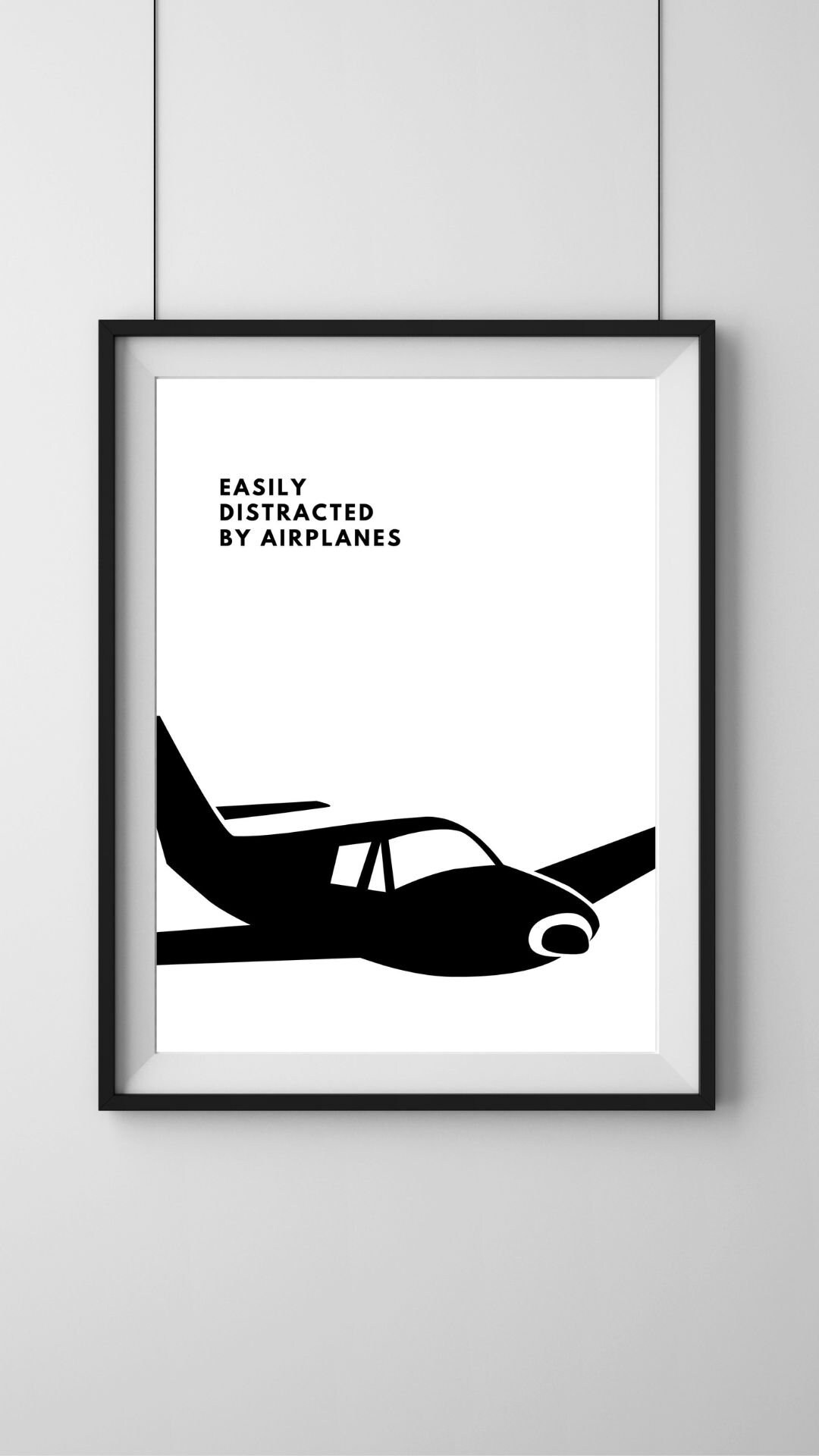 Airplane Lover Printable Wall Art, Easily Distracted by Airplanes ...