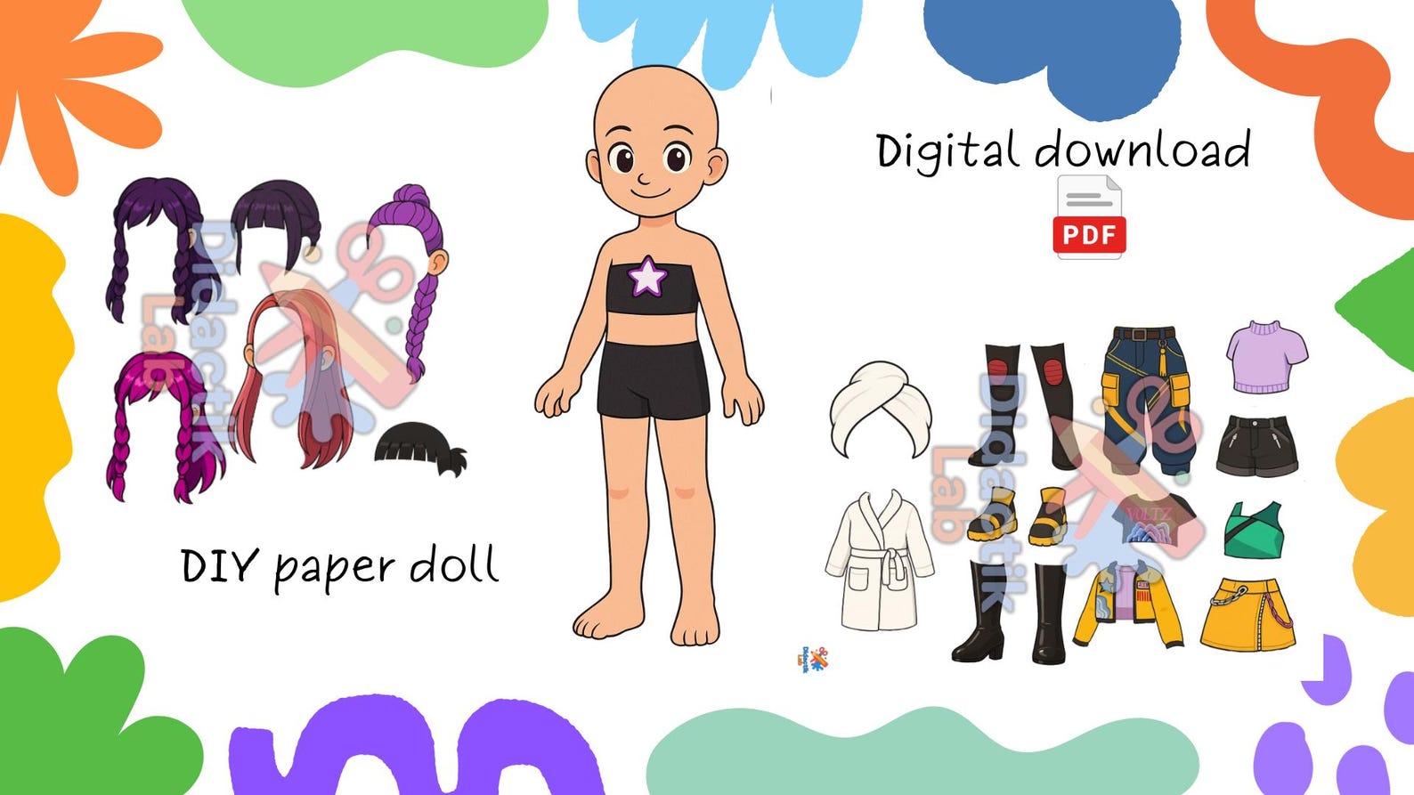 Create Your Own K-pop Warrior Paper Doll – Printable Dress up Game ...