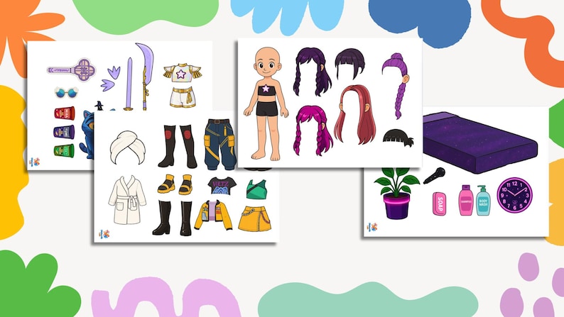 Create Your Own K-pop Warrior Paper Doll – Printable Dress up Game ...