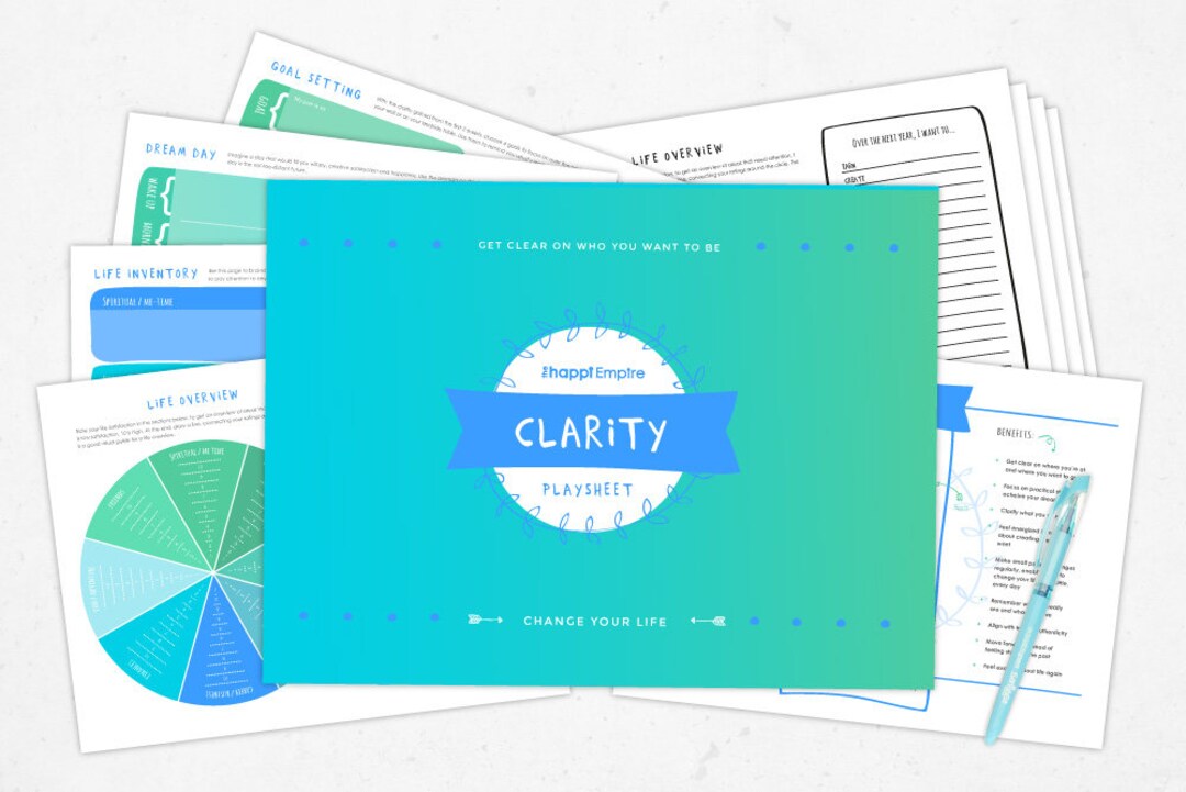 Goal Worksheet Clarity Printable Planner for Focus and Goal Setting ...