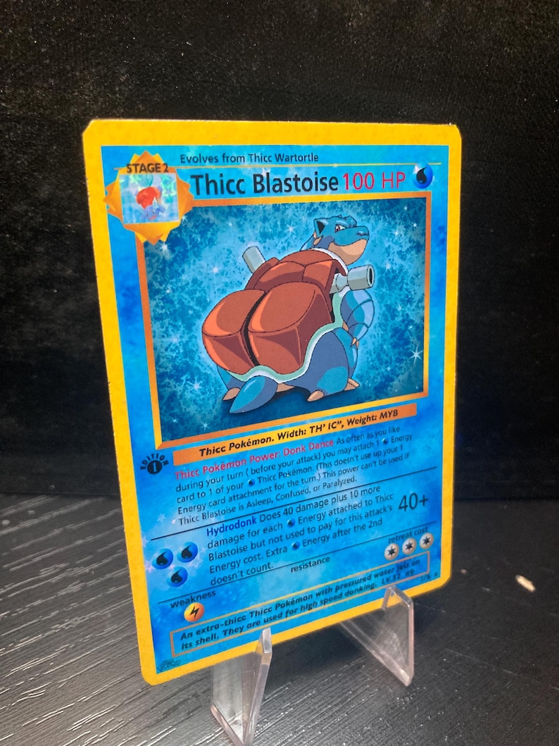 Thicc Blastoise Pokemon Card Handmade - Etsy