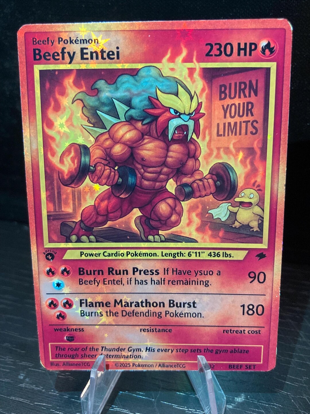 Beefy Entei Pokemon Card Handmade - Etsy