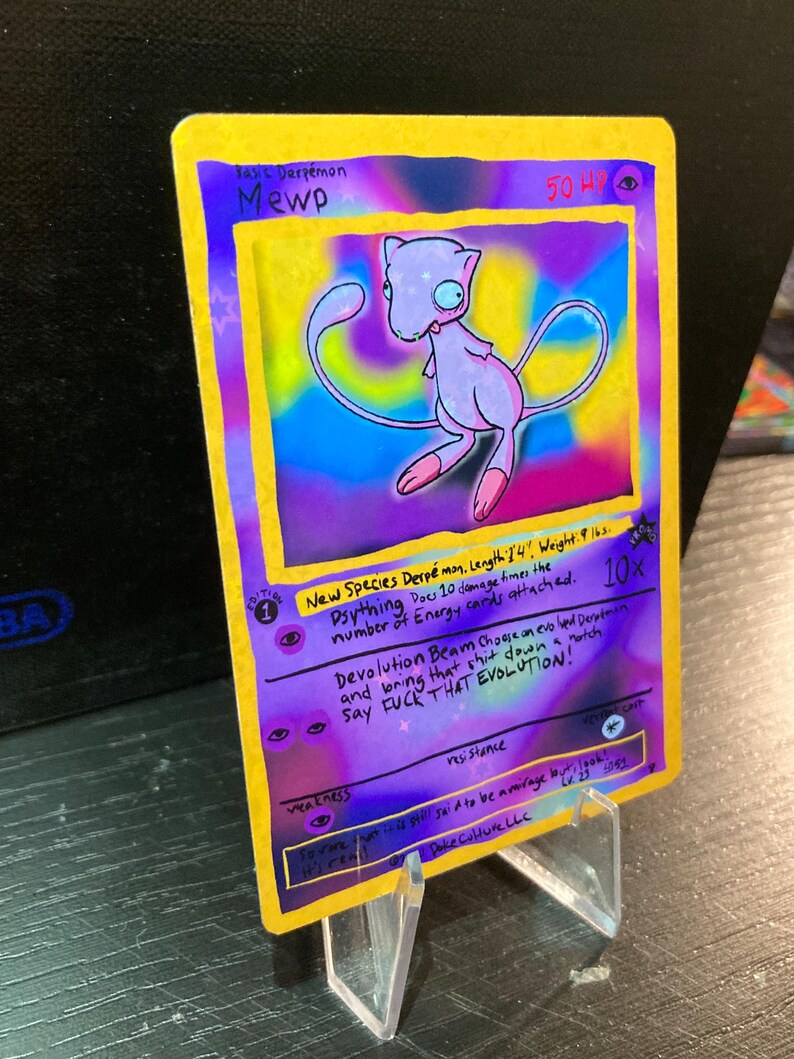 Mewp Mew Pokemon Card Handmade - Etsy