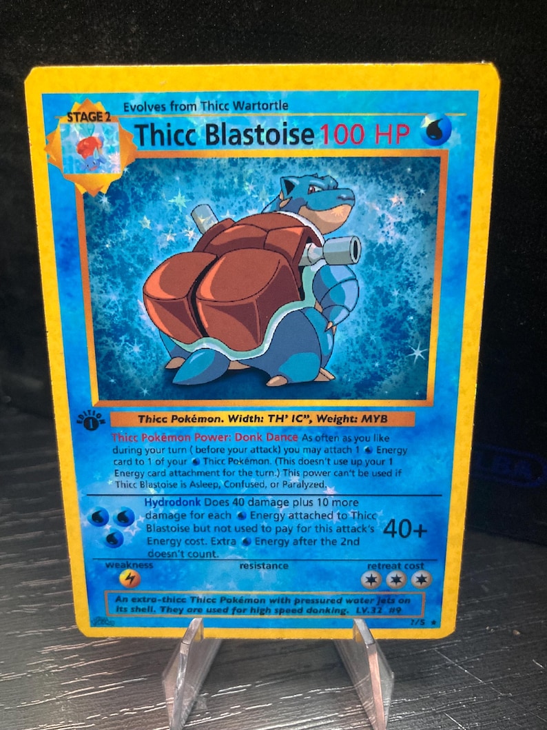 Thicc Blastoise Pokemon Card Handmade - Etsy