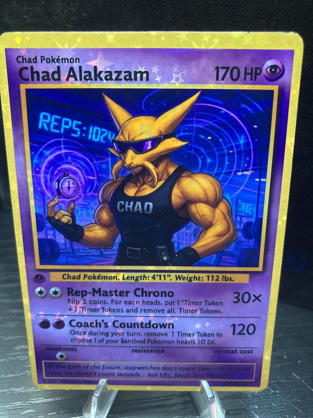 Chad Alakazam Pokemon Card Handmade - Etsy