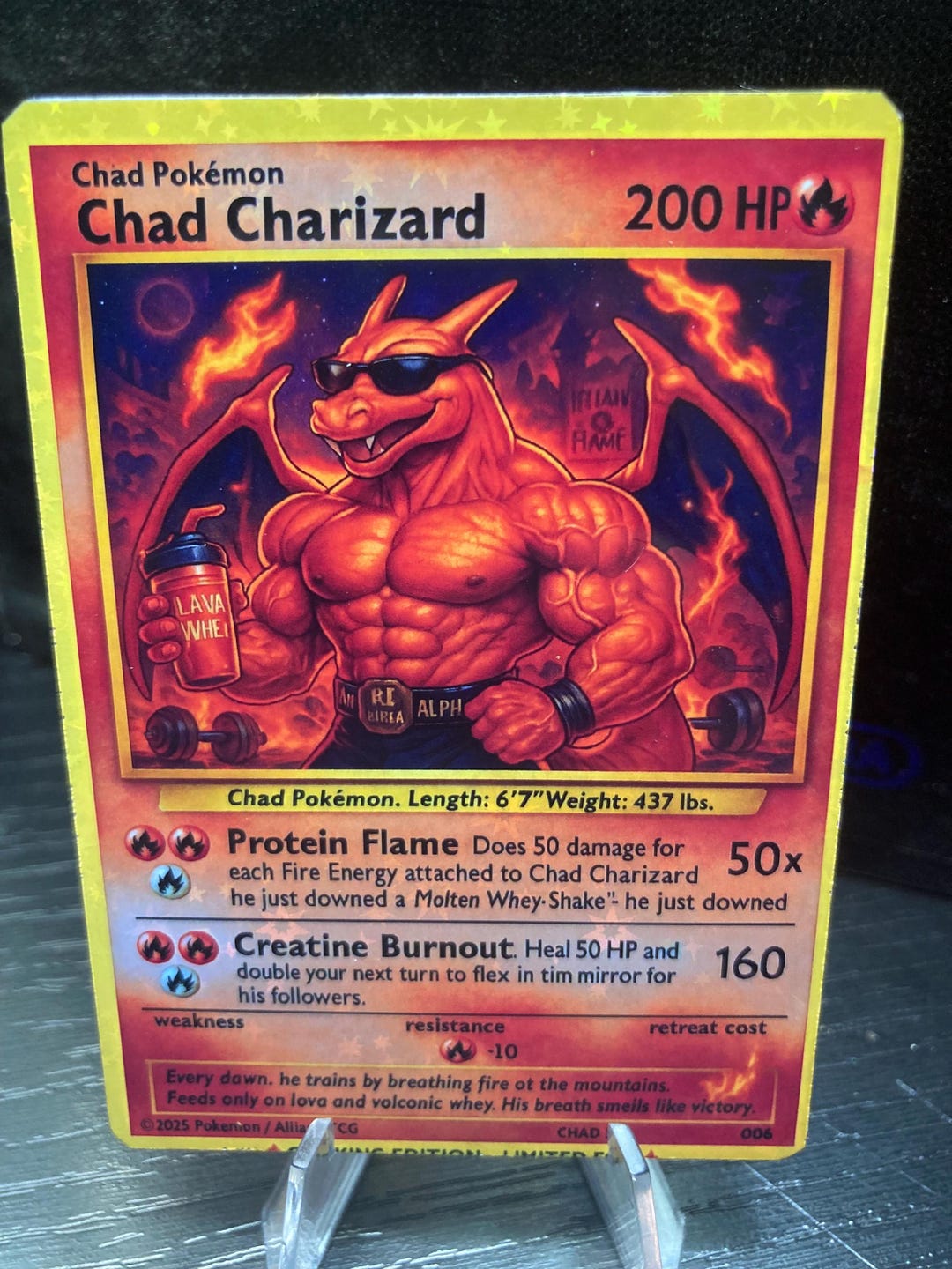 Chad Charizard Pokemon Card Handmade - Etsy