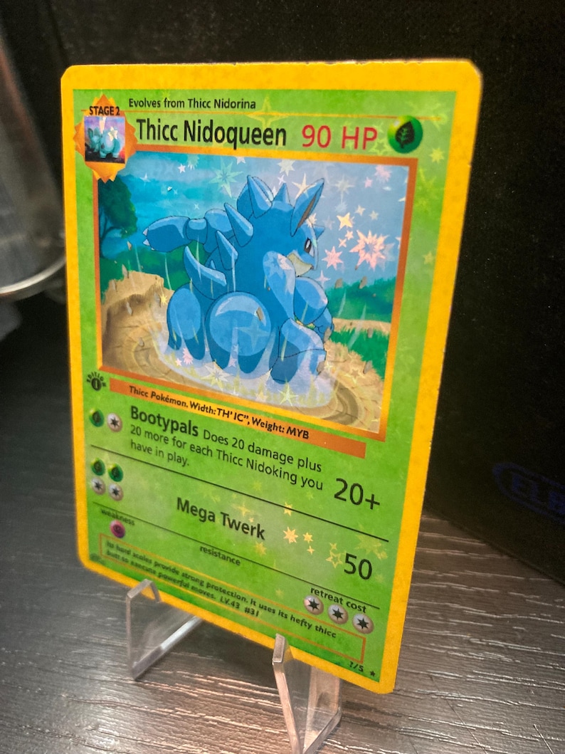 Thicc Nidoqueen Pokemon Card Handmade - Etsy