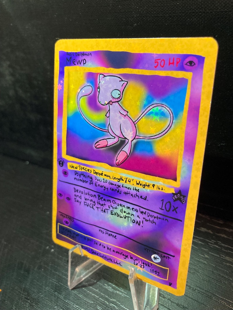 Mewp Mew Pokemon Card Handmade - Etsy