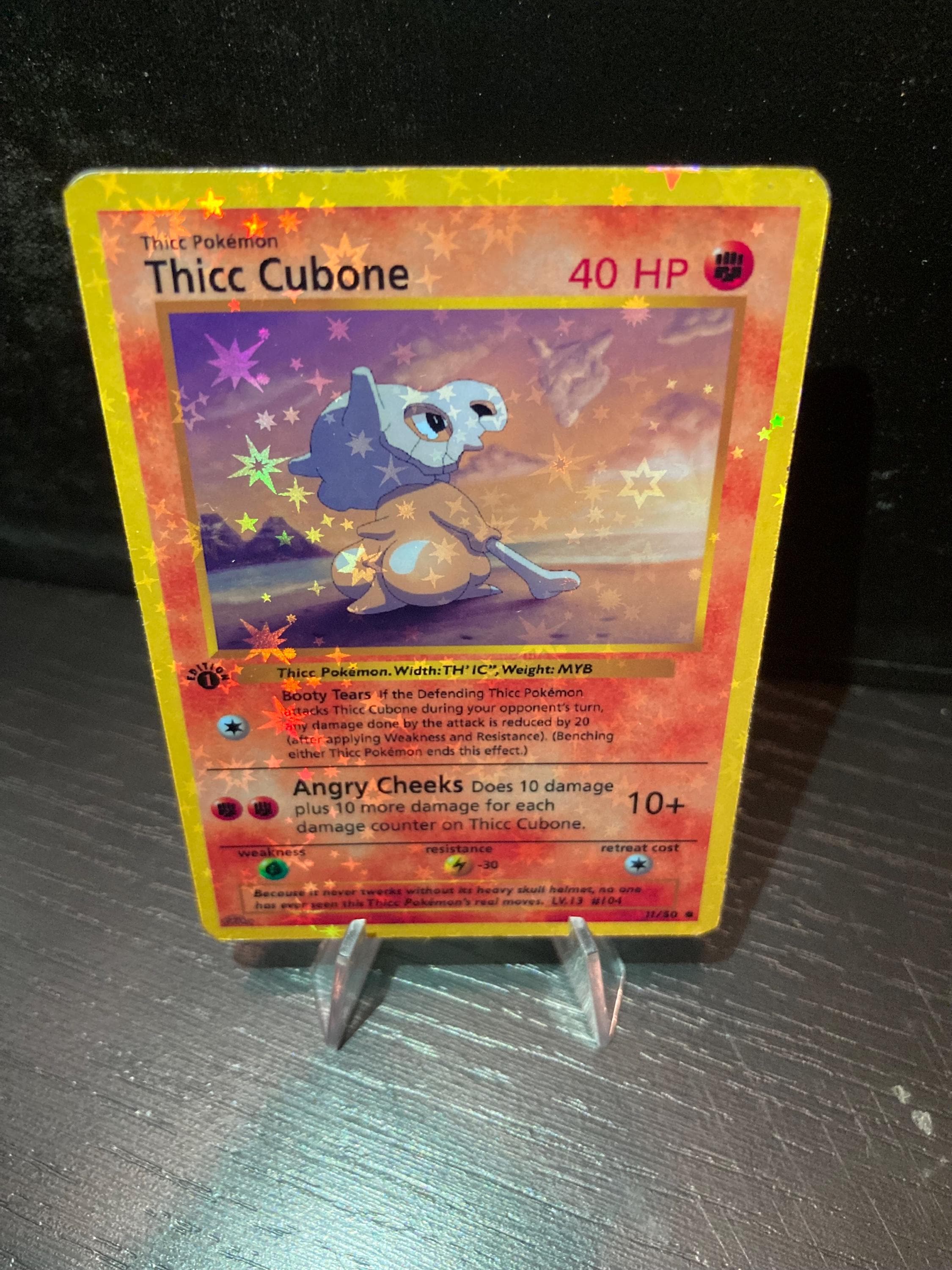 Thicc Cubone Pokemon Card Handmade - Etsy